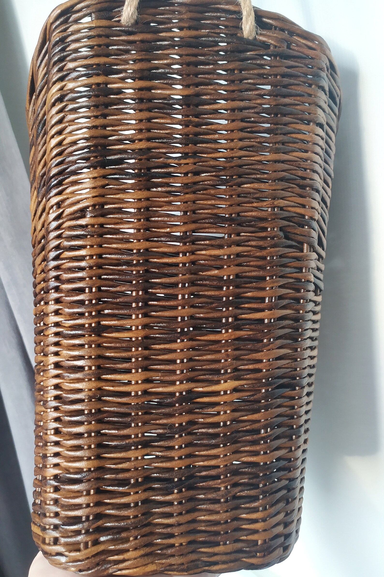 Brown Wicker Front Door Decor With Bow and Flowers Wall | Etsy