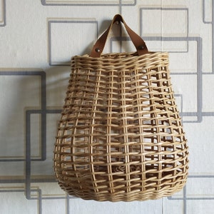 Melange Wicker Decor for the Front Door, Wall Wicker Basket for Flowers ...