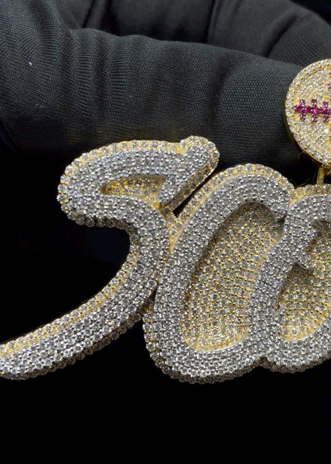 Custom Name Necklace Iced Out Pendant in VVS Moissanite Personalized ...