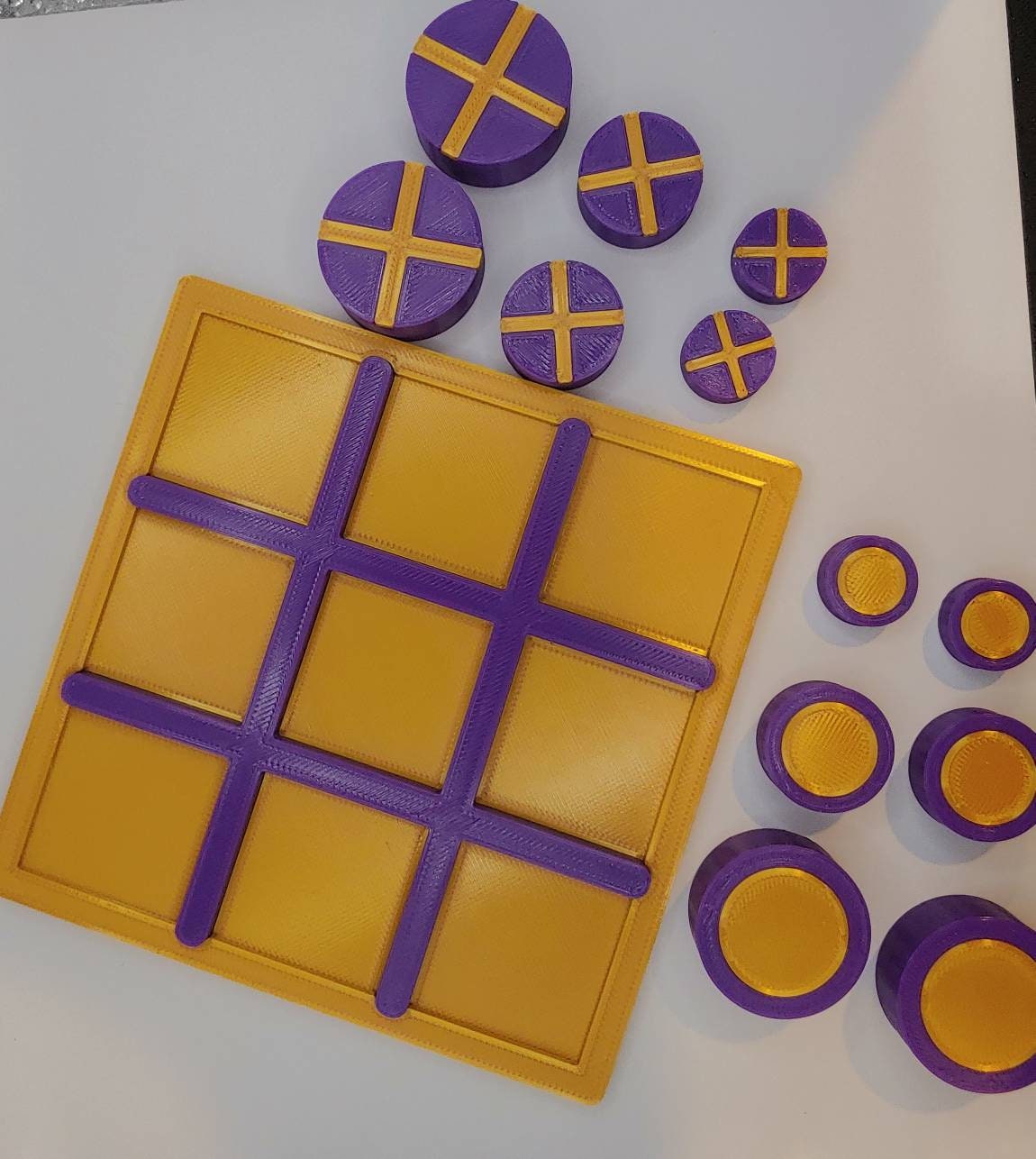 Tic Tac Toe Board Game Color Options Available! 3D Printed Tic-Tac-Toe ...