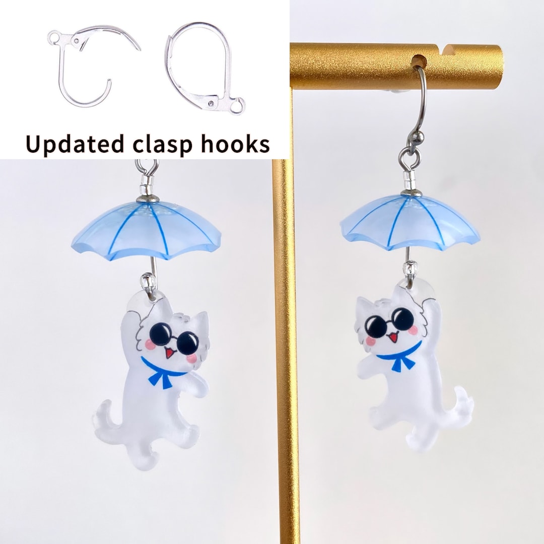 JJK Satoru Gojo Cat Umbrella Earrings - Etsy