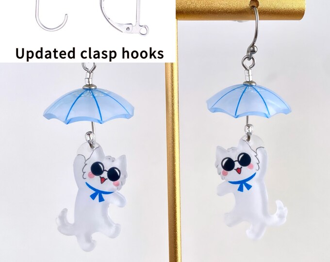 JJK Satoru Gojo Cat Umbrella Earrings - Etsy