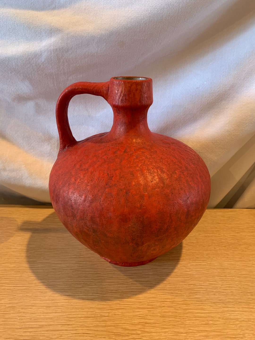 Ruscha Keramik Vulkano Red Glaze Vase: West German Pottery, Shape 340 ...
