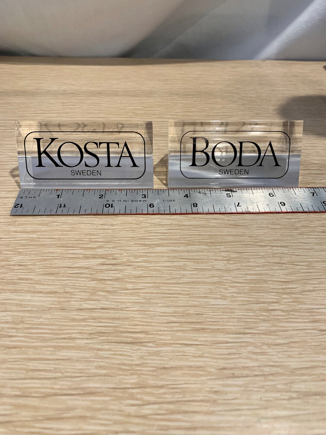 Vintage KOSTA BODA Lucite Pyramid Signs: Sweden, 1970s - Etsy