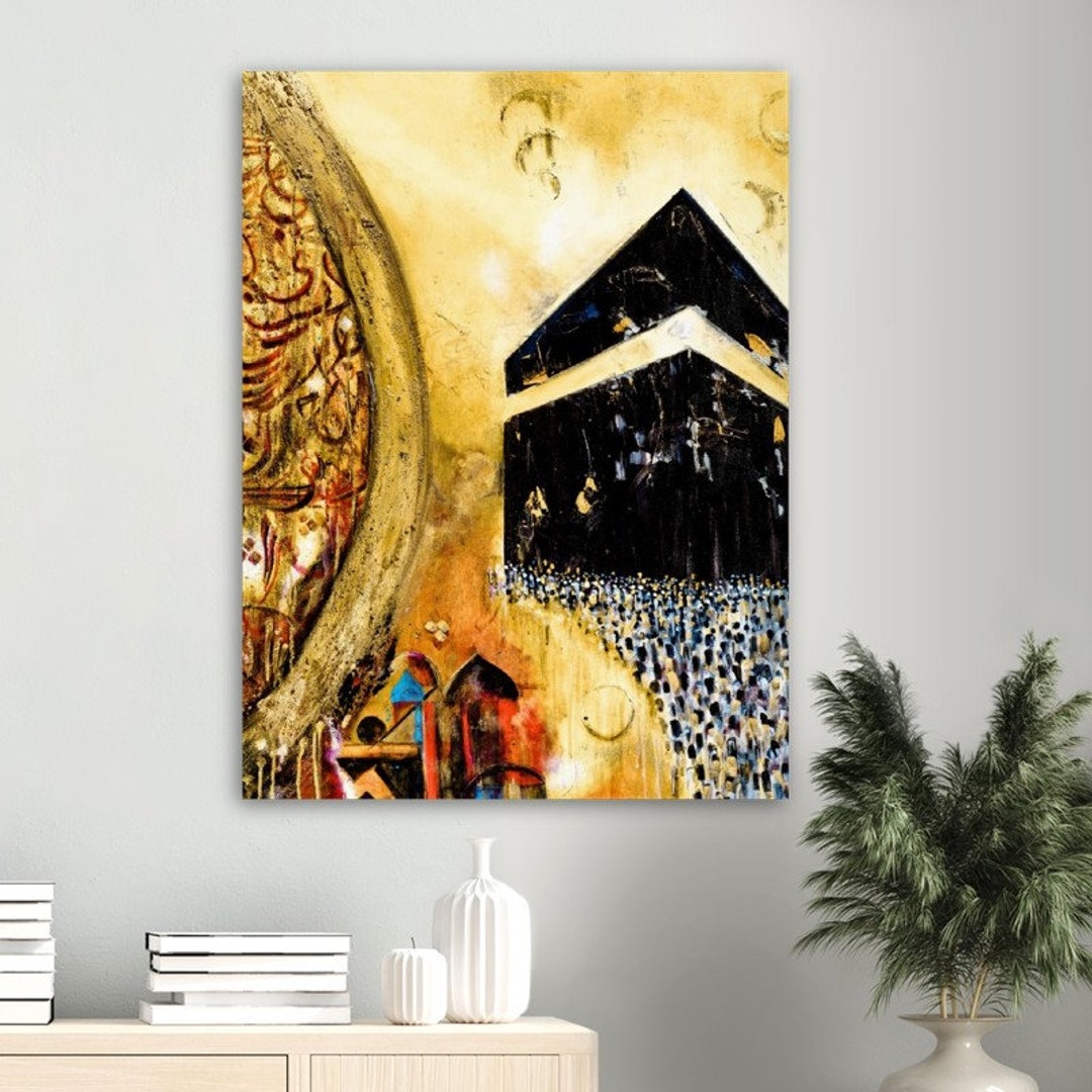 The Gift for Hijaz | Kaaba Print Makkah Islamic Print, Calligraphy Art ...