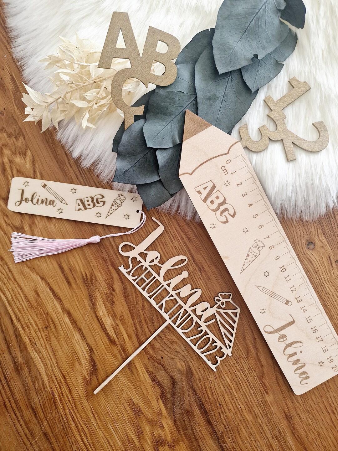School Enrollment Cake Topper Ruler Bookmark Cake Decoration Topper ...