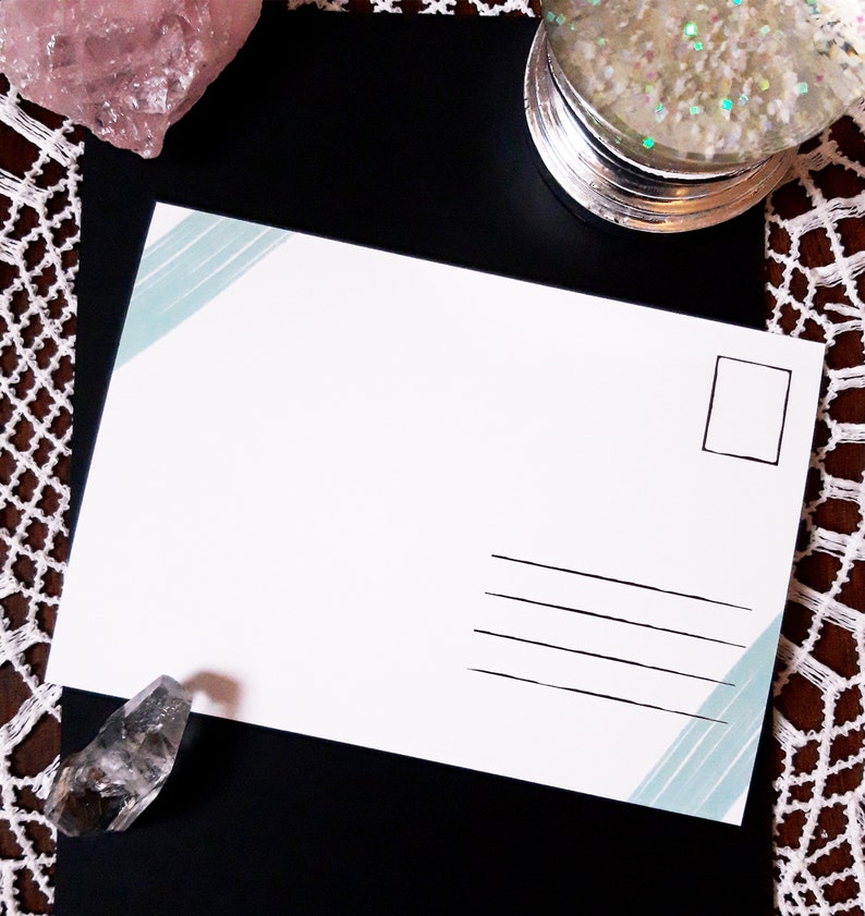 Occult Symbols Girl Postcard - Etsy