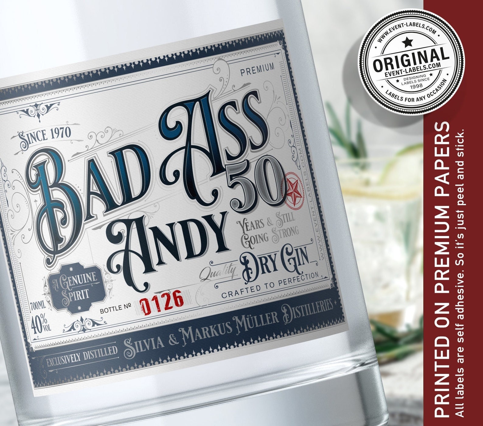 Personalised Gin Label Gift Idea // Your Own Original Gin - Etsy