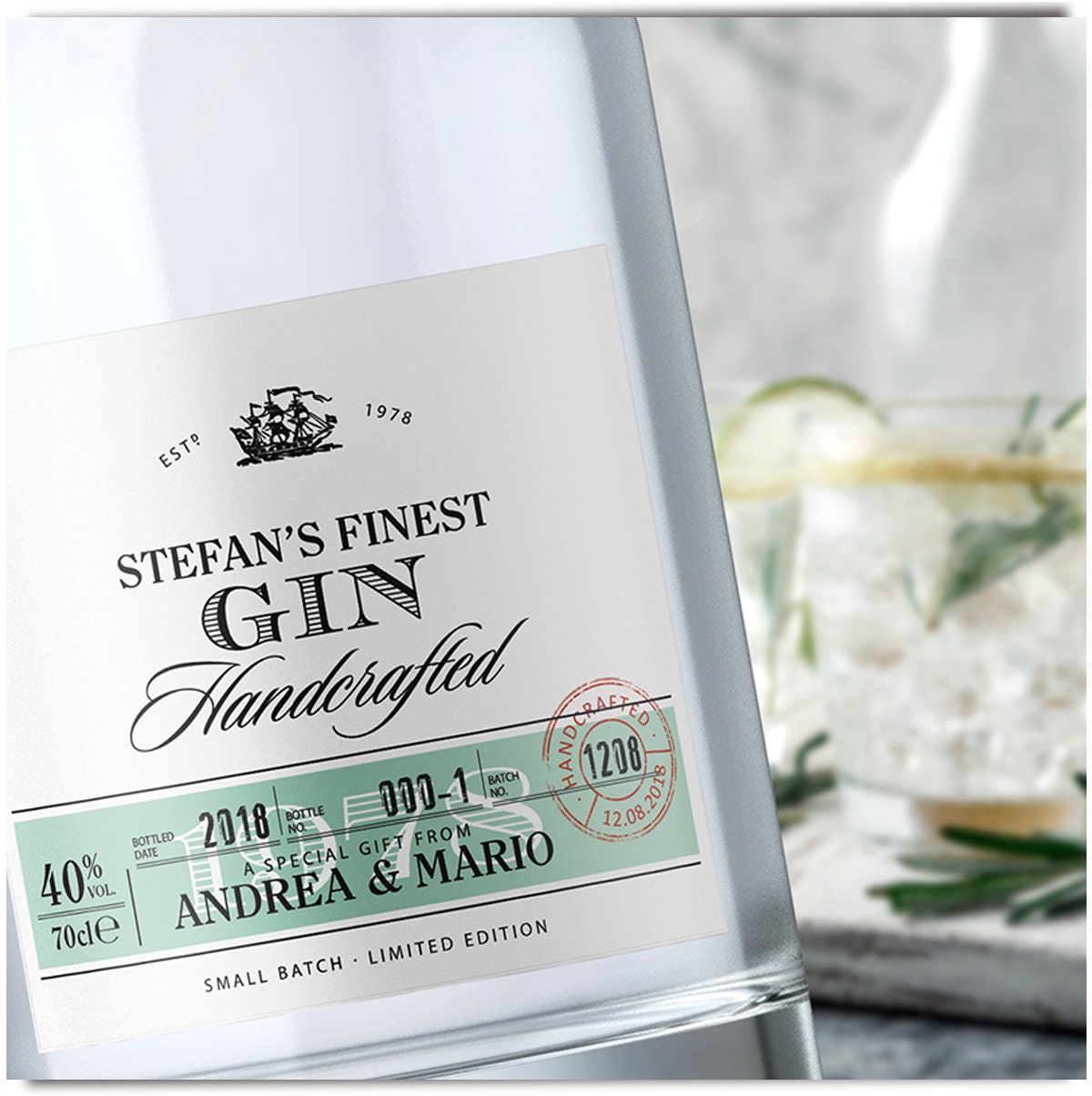 Personalisiertes Gin Label / Original Gin / Dein eigenes Label | Etsy