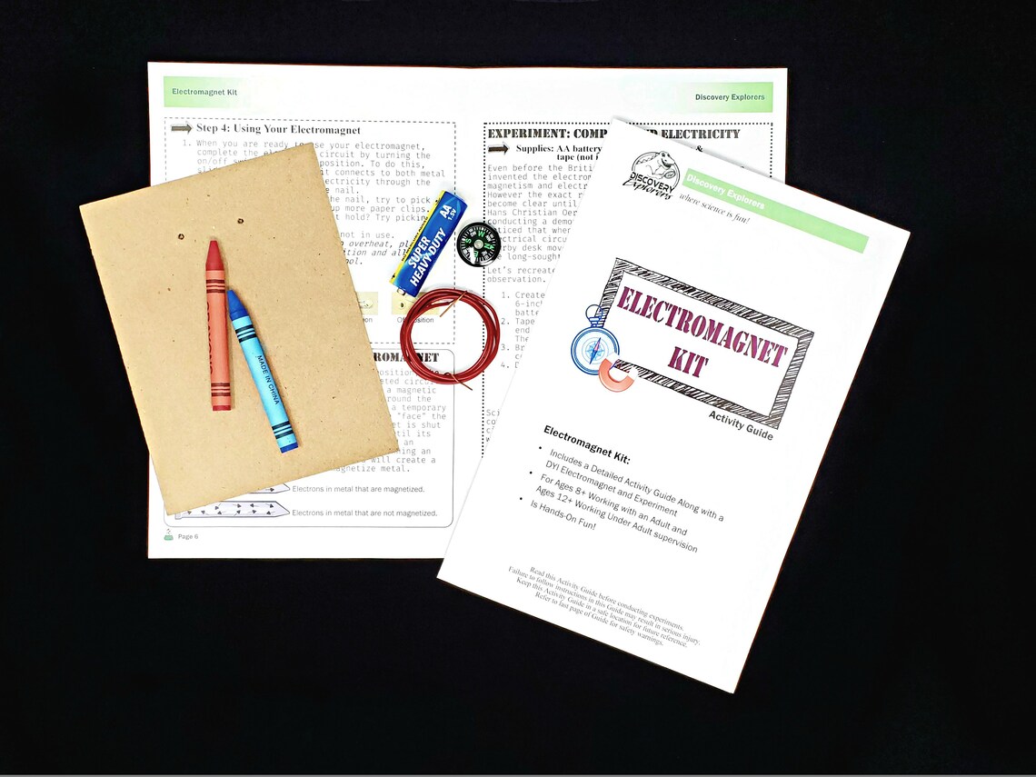 DIY Electromagnet STEM Engineering Electricity at Home Kit for Kids - Etsy