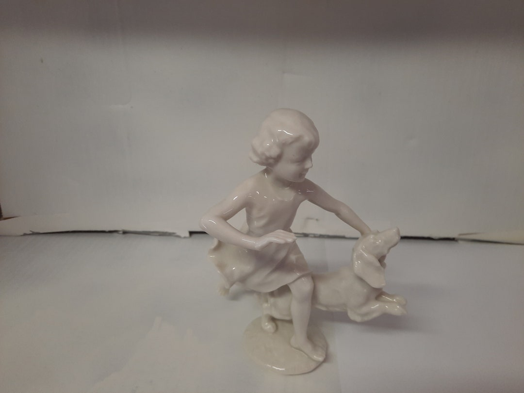 Hutschenreuther Seb Girl and Her Dog - Etsy