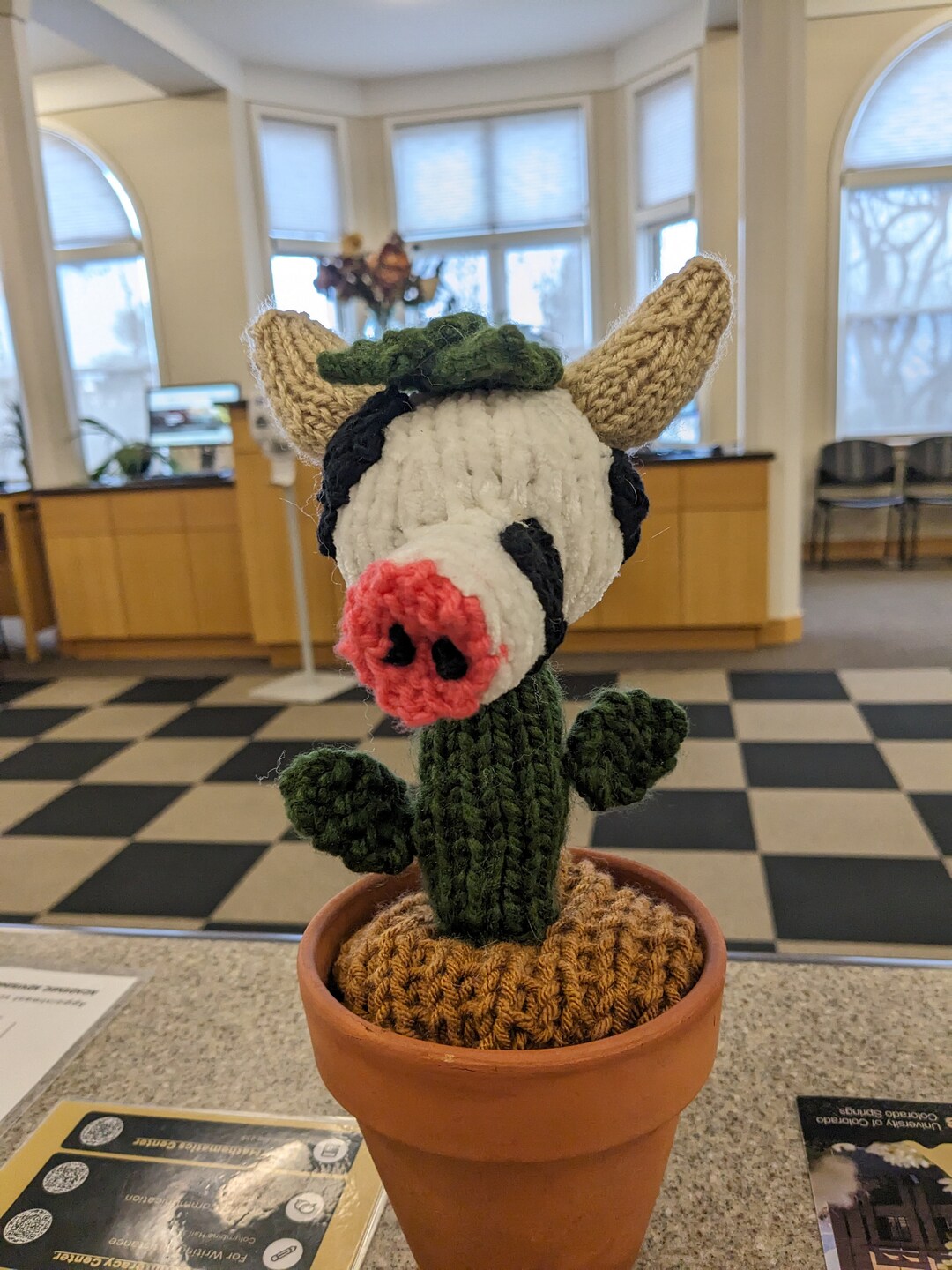 Knitted Cow Plant - Etsy