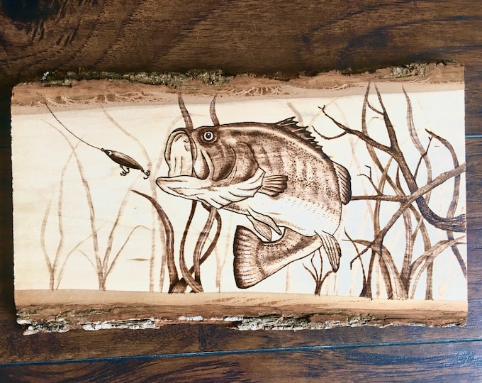 Bass Fish Wood Burning | Etsy