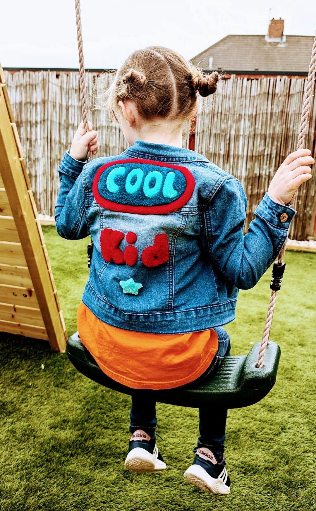 Customized Child Kids Denim Jacket Punch Needle Tufted - Etsy