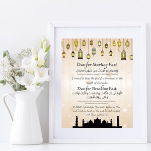 Ramadan Duas, Fasting Duas, Opening Fast, Closing Fast, Islamic Wall ...