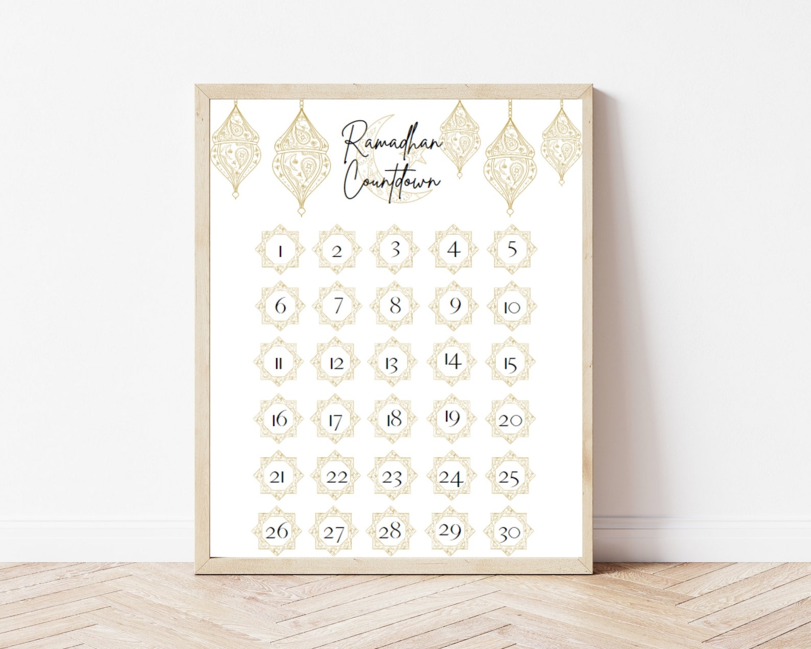Ramadan Decorations Islamic Art Printable Ramadan Calendar - Etsy