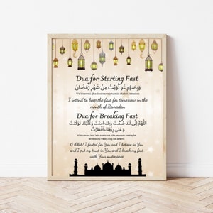 Ramadan Duas, Fasting Duas, Opening Fast, Closing Fast, Islamic Wall ...
