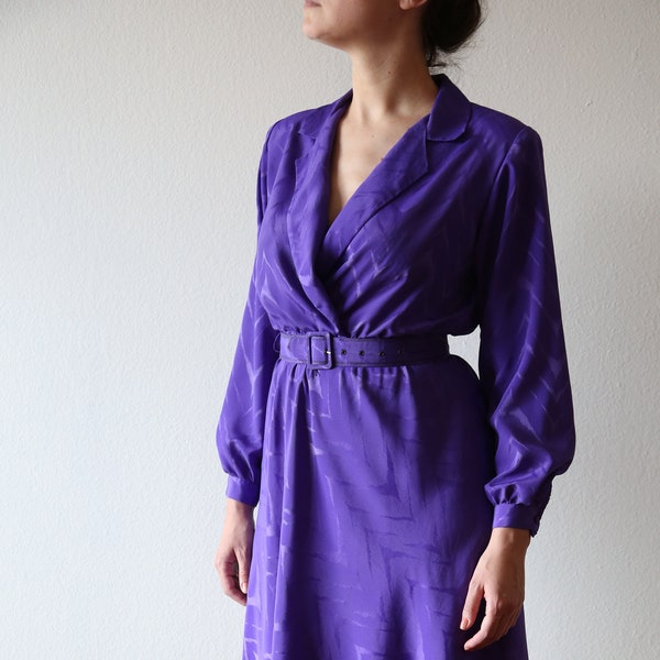 80s Purple Dress - Etsy