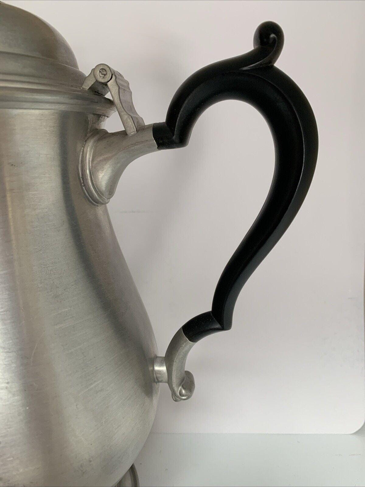 Vintage Oneida Heirloom Pewter Teapot Black Bakelite Handle - Etsy