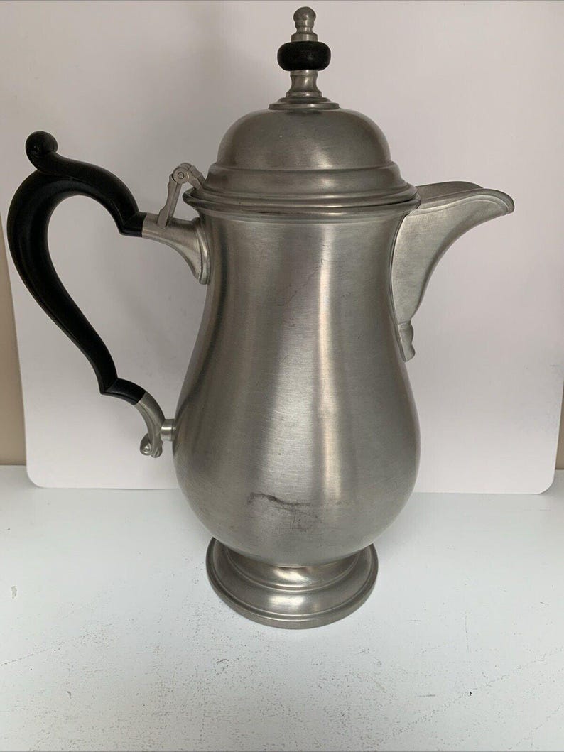 Vintage Oneida Heirloom Pewter Teapot Black Bakelite Handle - Etsy