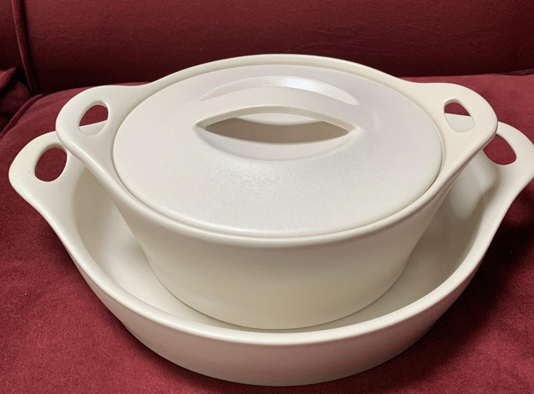 Corning Ware Creations Stoneware 1.5QT Round Dutch Oven Lid 10in Dish ...