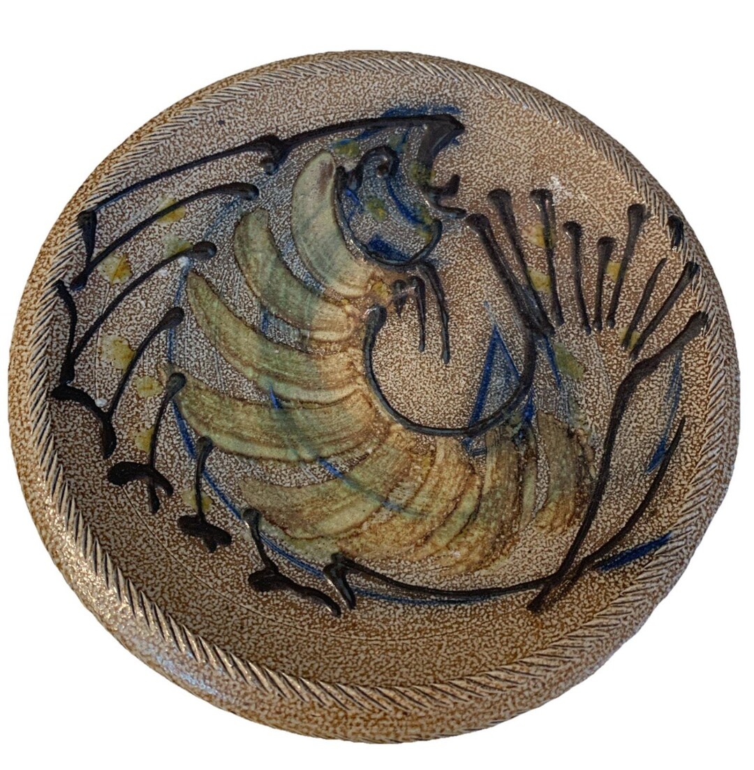 Vtg ROCK HARD Salt Glaze Pottery Stoneware 8” Fish Carp Dish Plate - Etsy