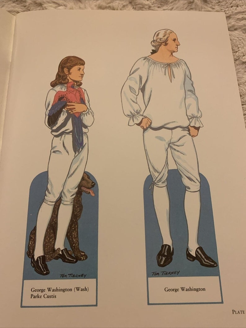 George Washington and His Family Paper Dolls Tom Tierney Fashion UNCUT ...