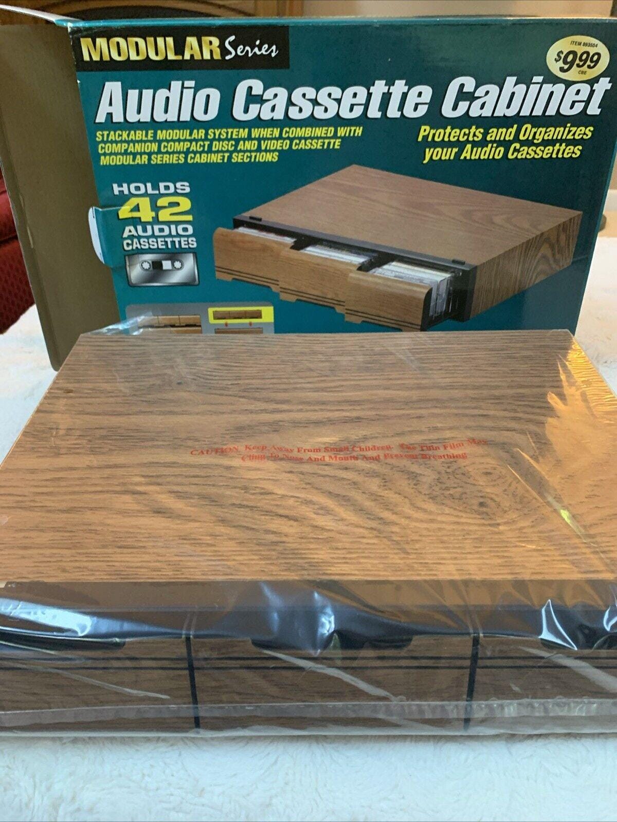 Audio Cassette Cabinet Stackable Modular System, Holds 42 Audio ...