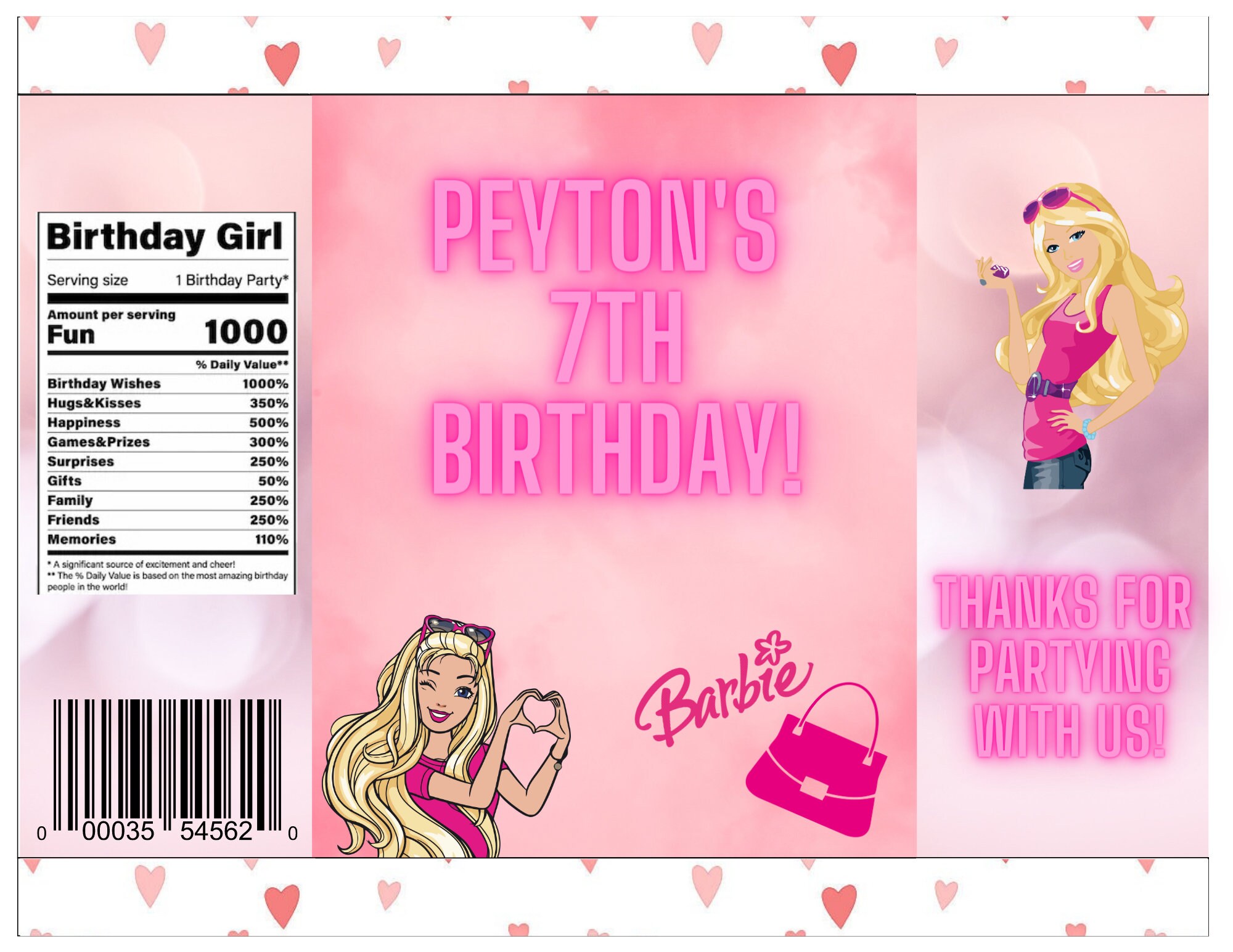 Custom Barbie Chip Bag - Etsy