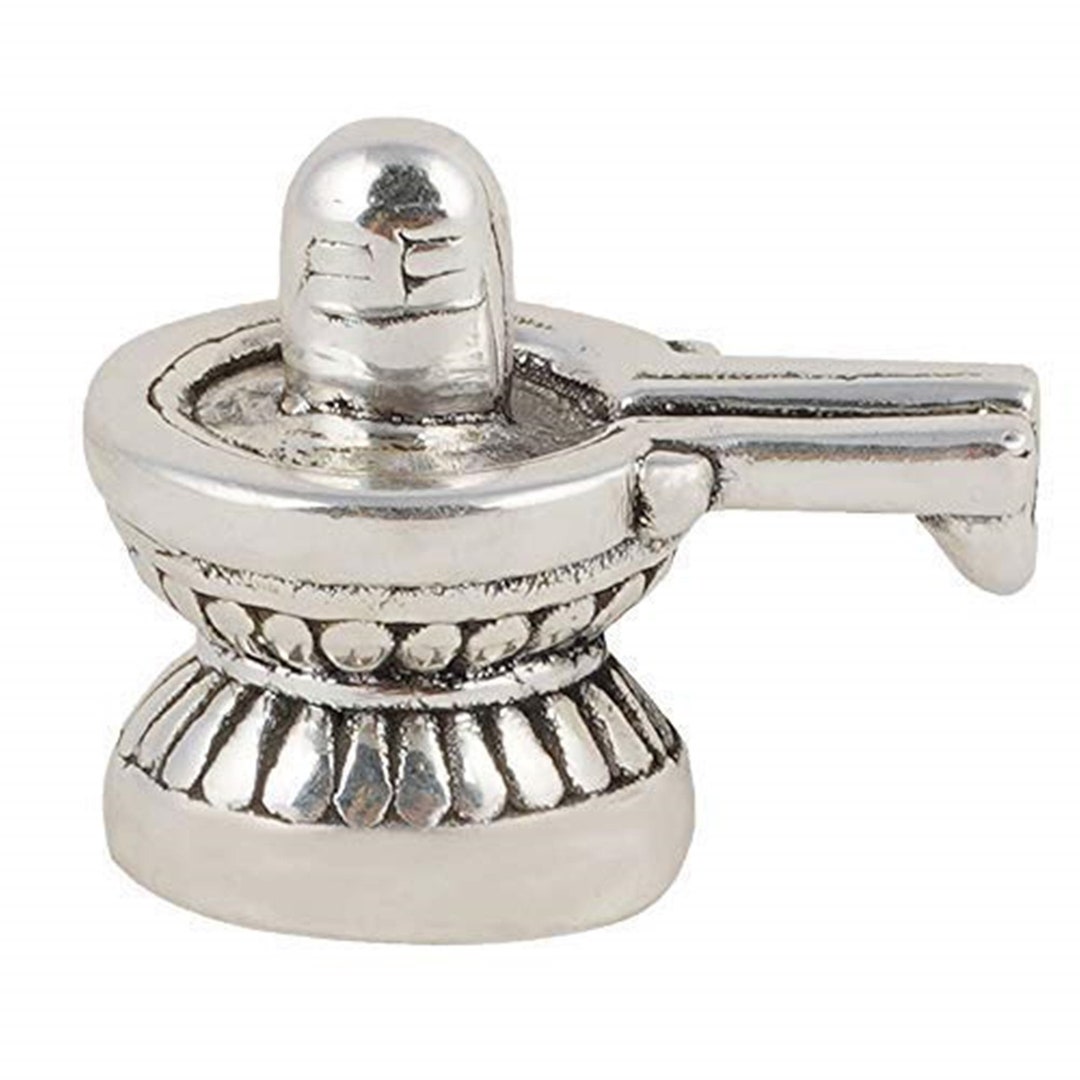 Silver Lord Shivji Mahakal Shivling for Pooja, Mandir Decor, Home Decor ...