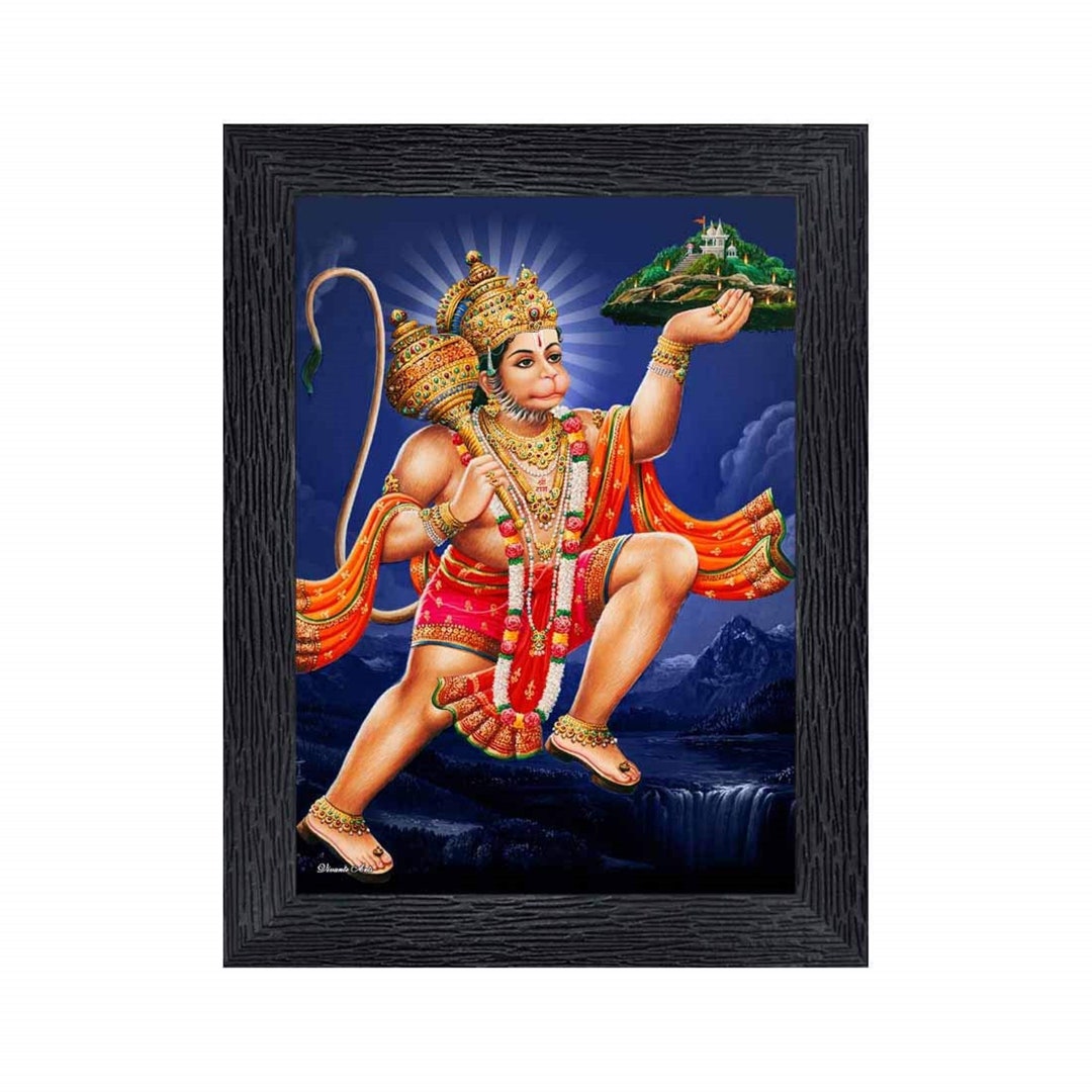 Home Temple Hindu God Hanuman Religious Wood Photo Frames 8x6inch - Etsy