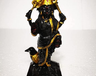 Shani Dev Idol Black Marble Hand Carved Sculpture 13 Cm Moorti - Etsy