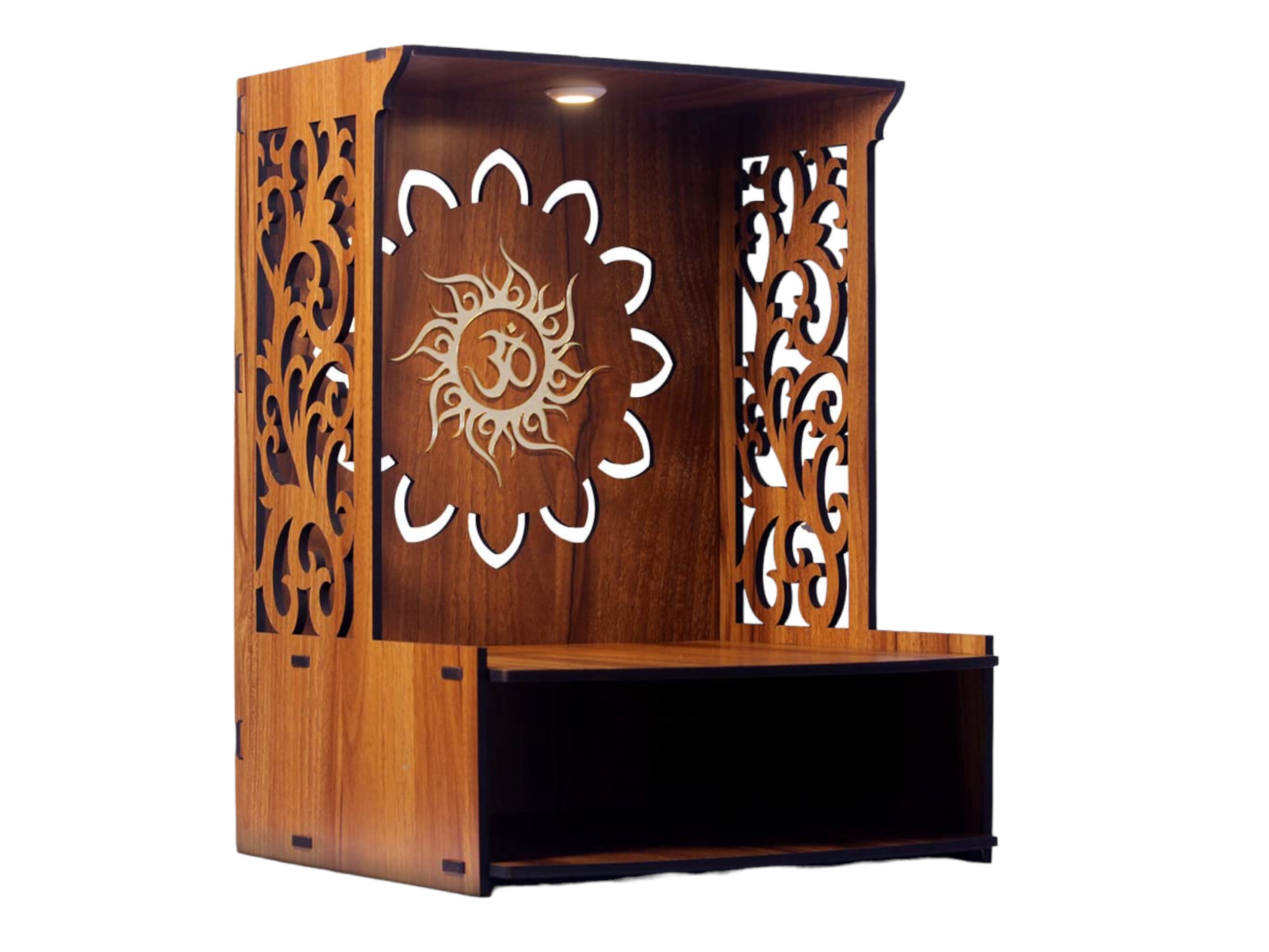 Home Office Decor Beautiful Wooden Pooja Stand for Home-mandir Pooja ...