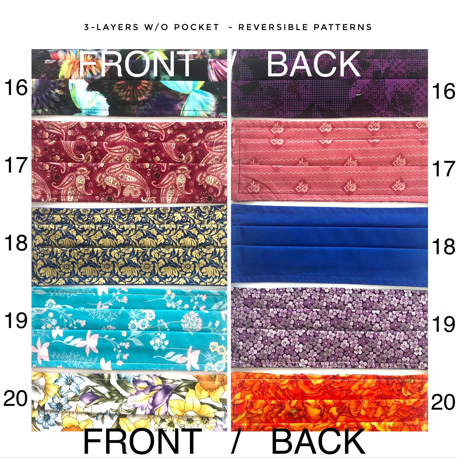 Face Mask With Filter With Pocket SHIPS TODAY 3-layers 100% - Etsy