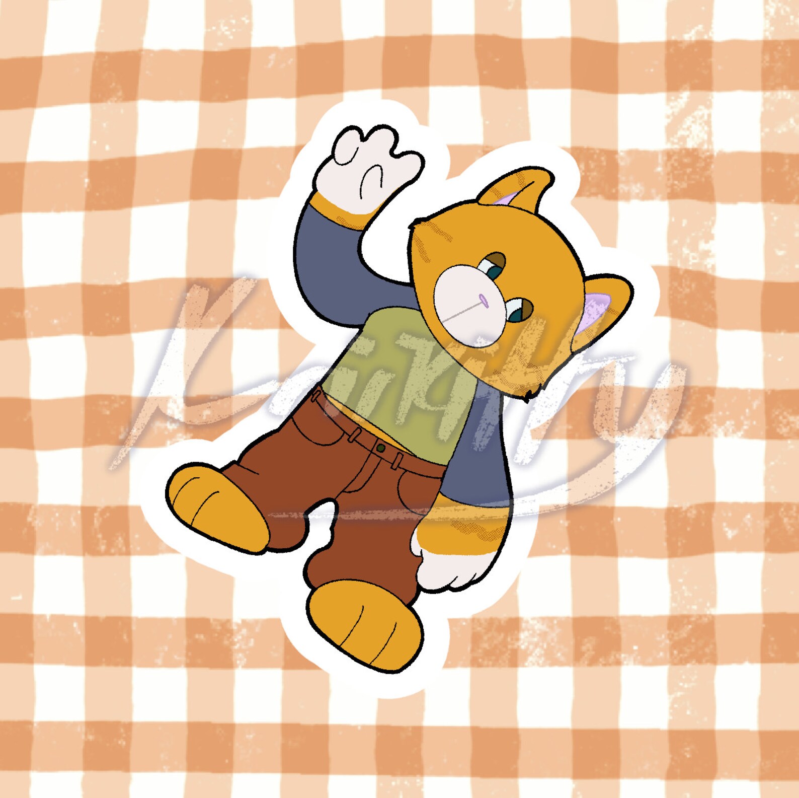 Kitty Buddy Sticker - Etsy