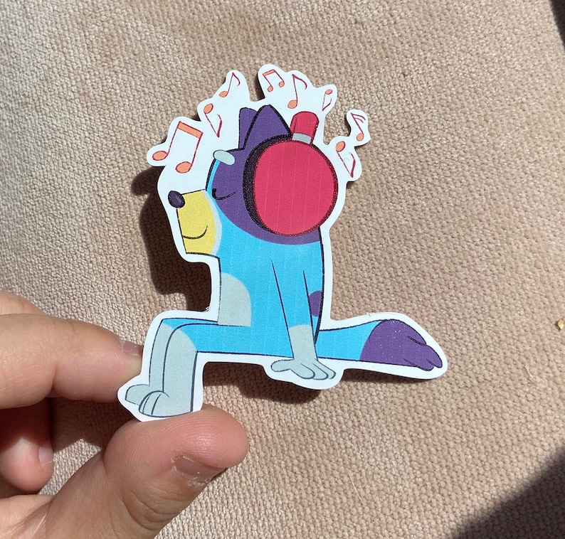 Bluey Headphones Sticker - Etsy