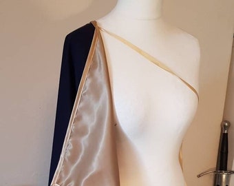 Formal One Shoulder Cape Wedding Musketeers Cape Wool Blend Few Colours ...