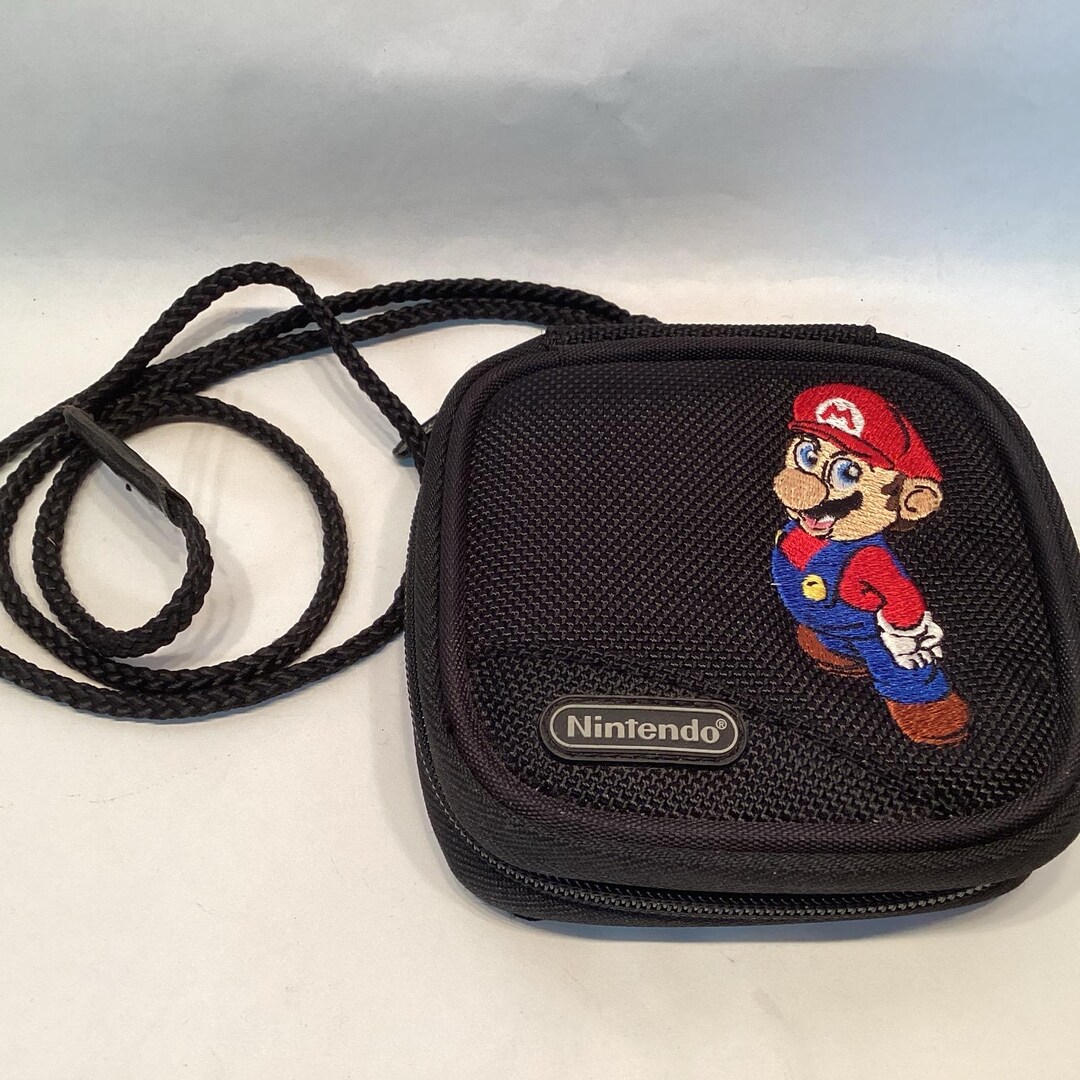 Game Boy Advance Sp Carrying Case Mario Black EUC - Etsy