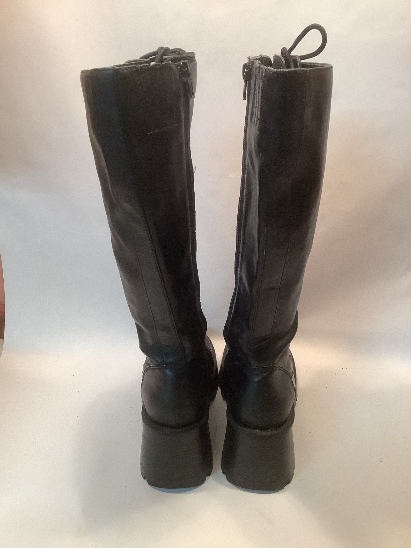 Y2K 00s BONGO Tall Laced Boot Chunky Goth Combat Women's Size 6M Black ...