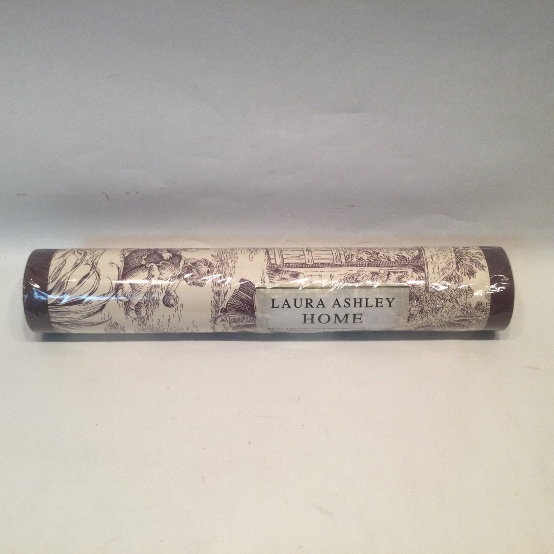 Vintage Laura Ashley HOME House Party Wallpaper Border Plum Toile ...