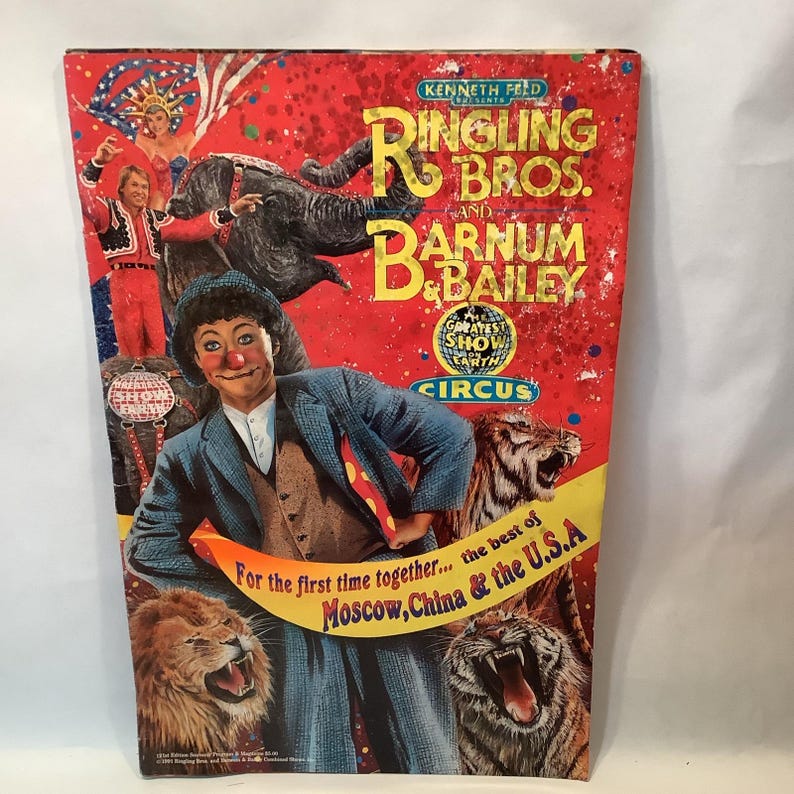 Lot of 7 Ringling Bros. and Barnum & Bailey Circus Programs 70s 2000s READ - Etsy