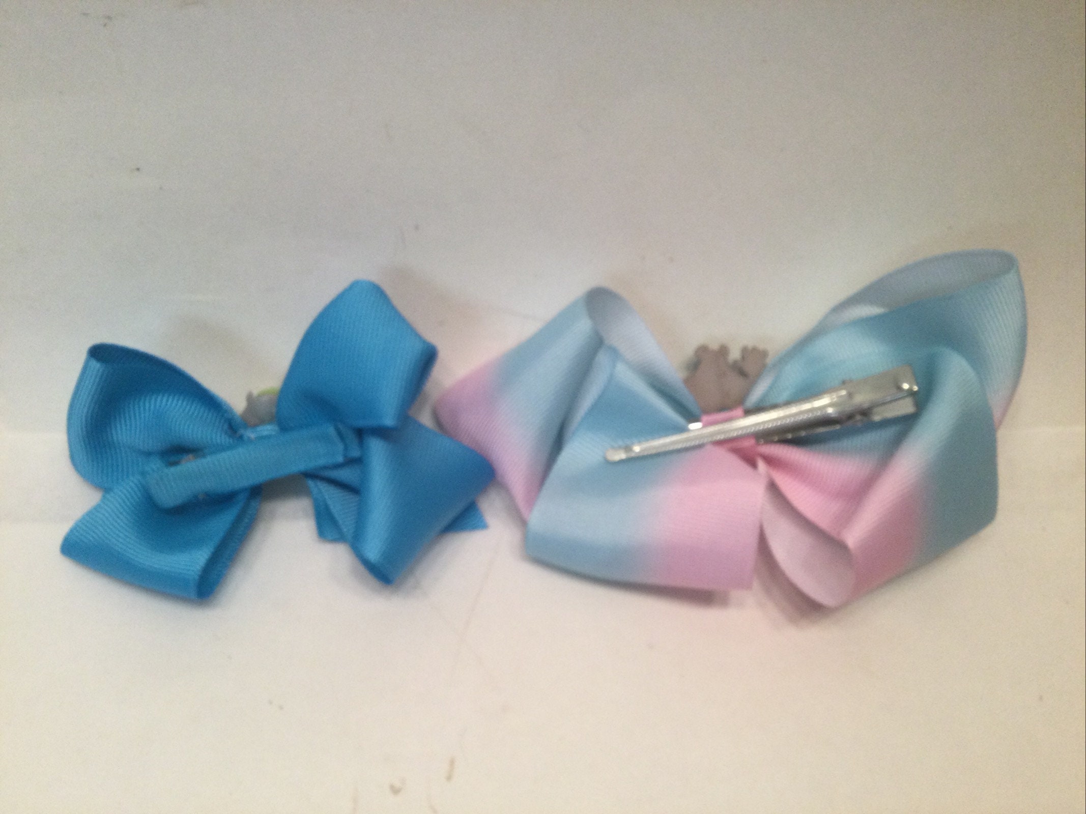 Pixar Monster Inc Hair Bow Clip Sully Mike Barrette Pony Tail Blue and ...