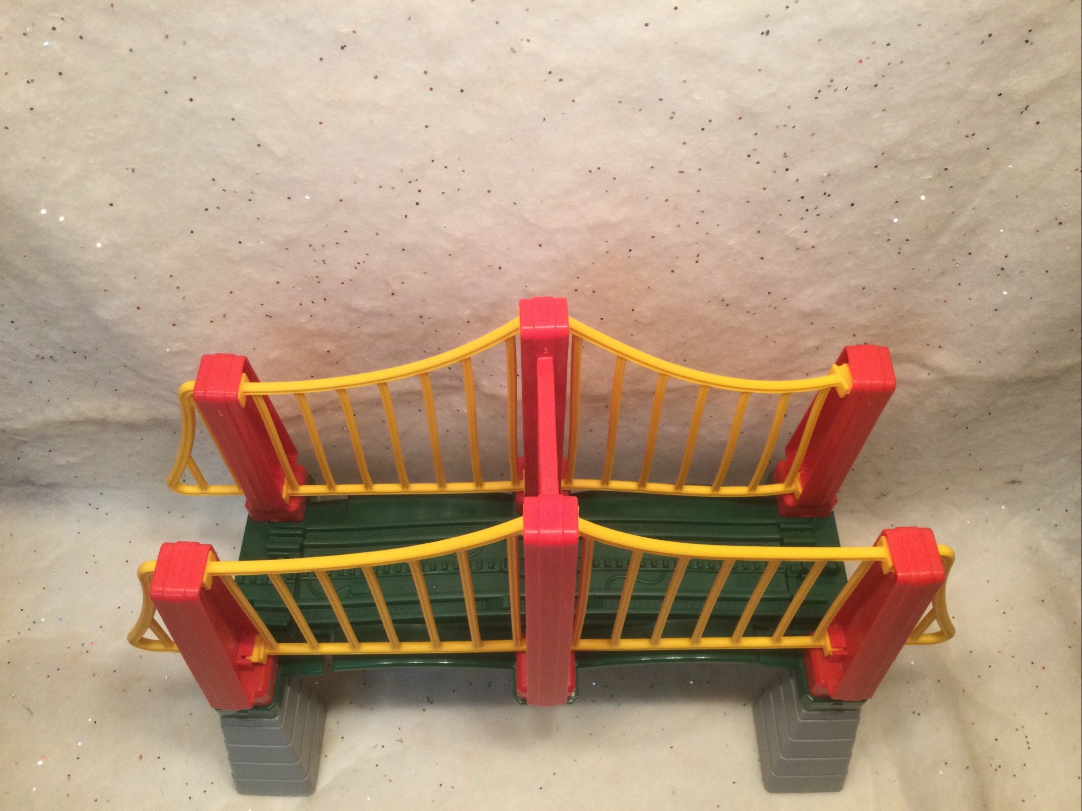 Fisher Price Geotrax Rail & Road System Sky High Suspension Bridge READ ...