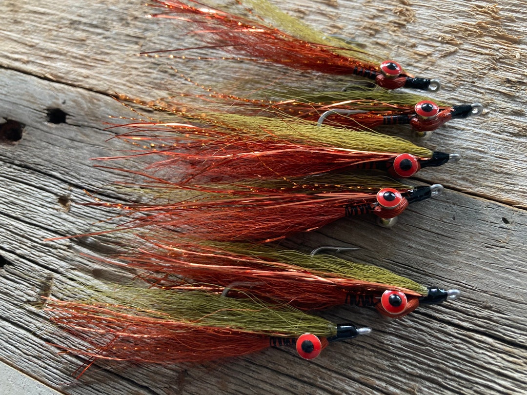 1/2 Dozen (x6) Handmade Clouser Minnows- Rusty Crayfish - Etsy
