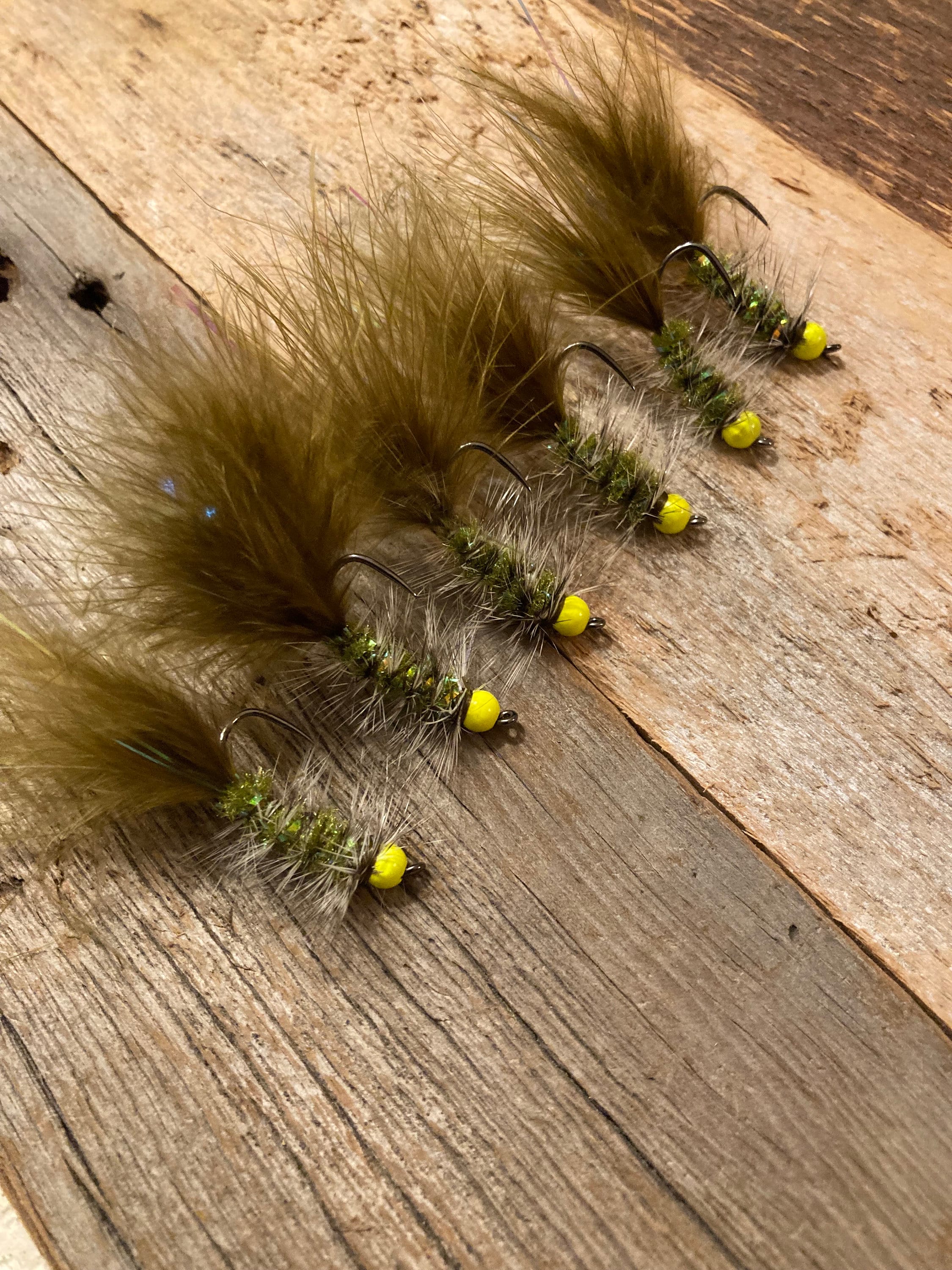 Handmade Beadhead Woolly Bugger Olive Chartreuse 6 Pack - Etsy