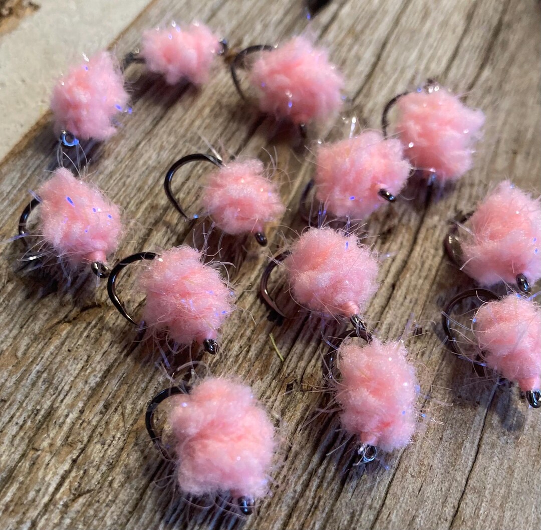 1/2 Dozen (x6) Handmade Eggstacy Egg Flies - Pink Salmon - Etsy