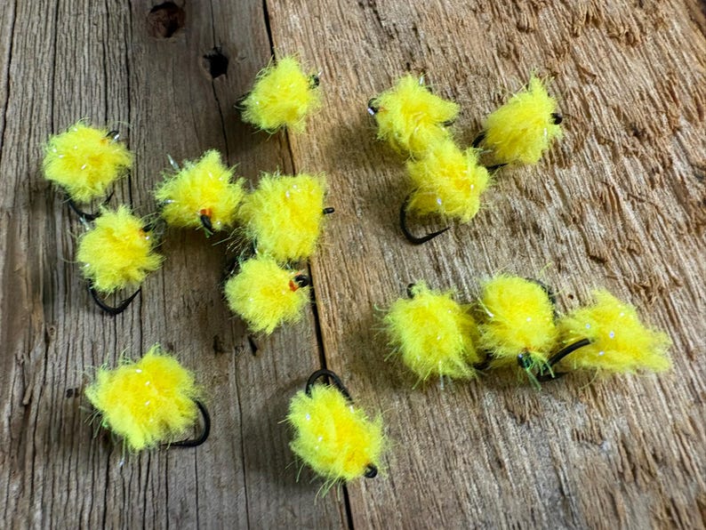 1/2 Dozen (x6) Handmade Eggstacy Egg Flies - Sweetcorn - Etsy Canada