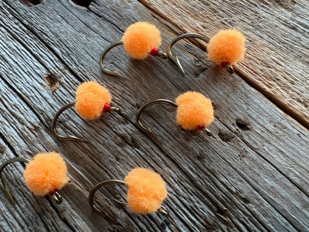 1/2 Dozen (x6) Glo Bug Egg Flies - Cheese - Etsy