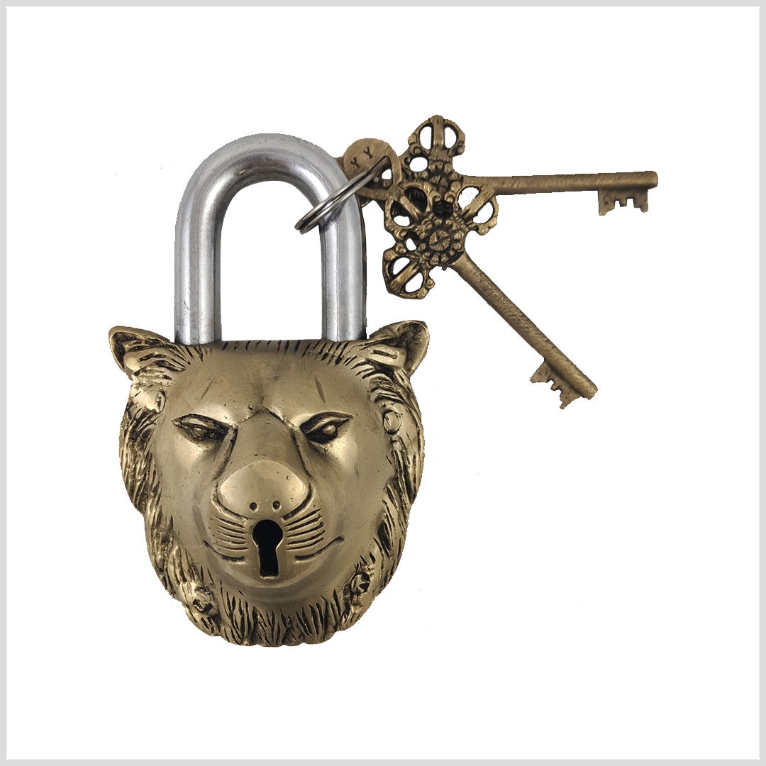 Chest lock padlock various animals brass from India | Etsy