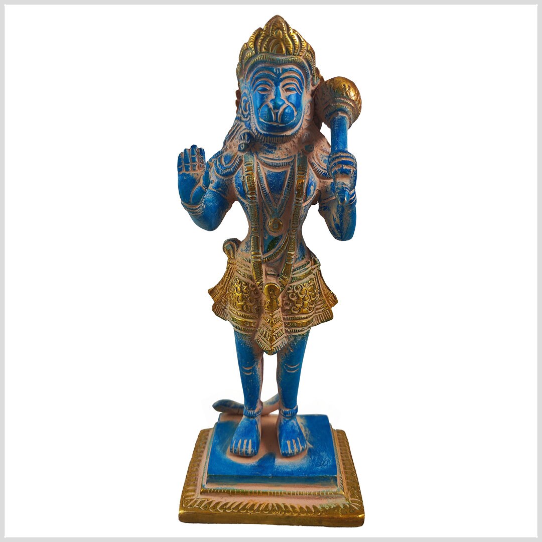 Hanuman Standing Brass Light Blue 22.5 Cm 1.45kg - Etsy